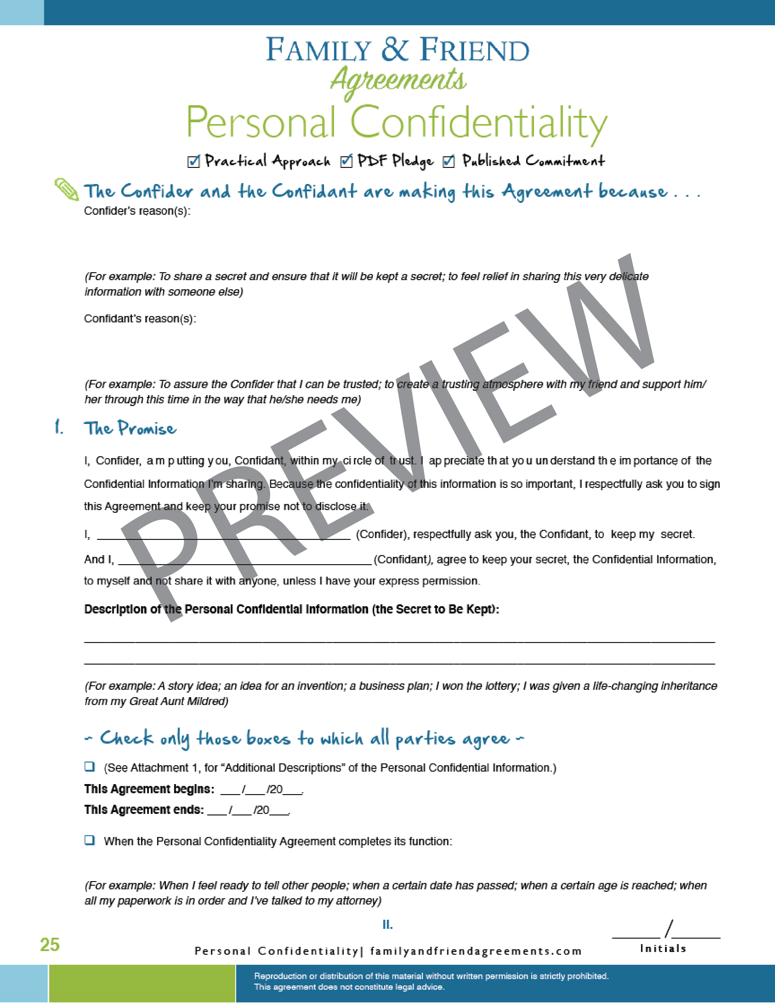 Friendship Agreement Template